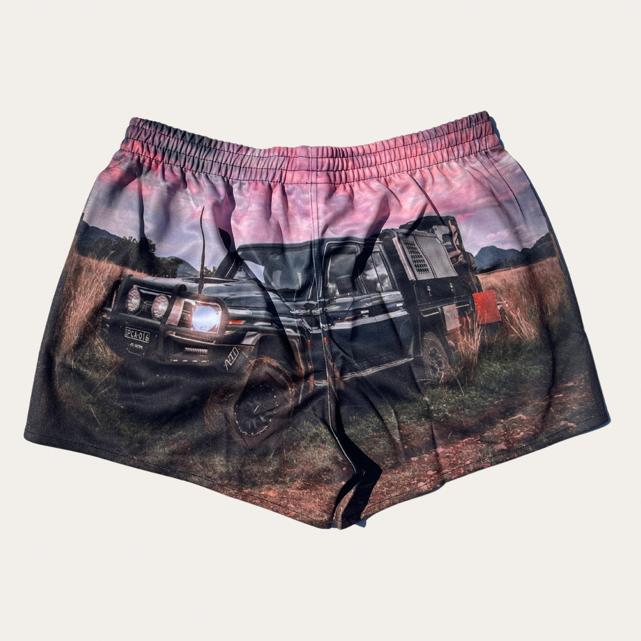 Cruiser Sunset Footy Shorts - Zip Pockets – Pig Chasing Australia