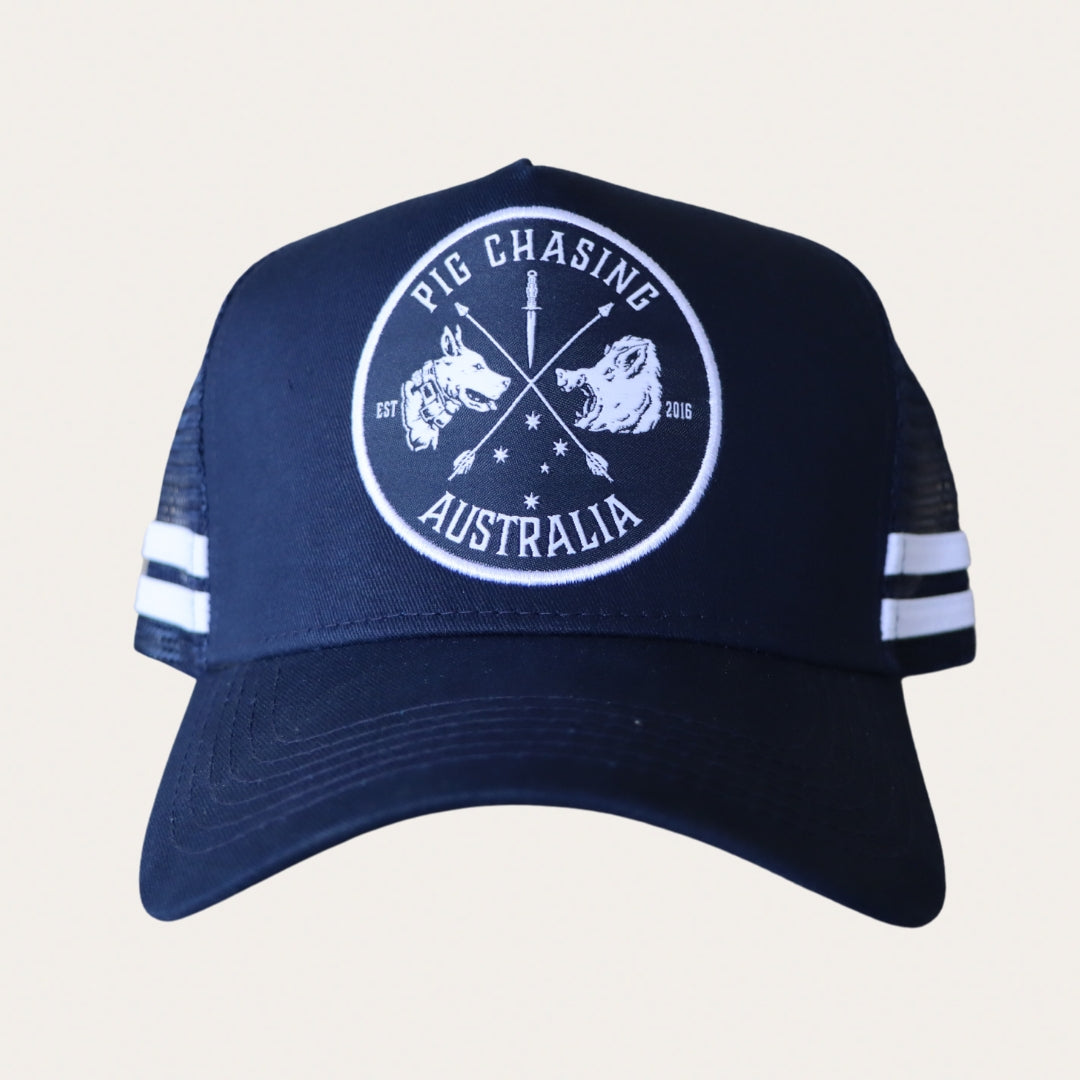 Next Gen Logo Trucker Cap - Navy – Pig Chasing Australia