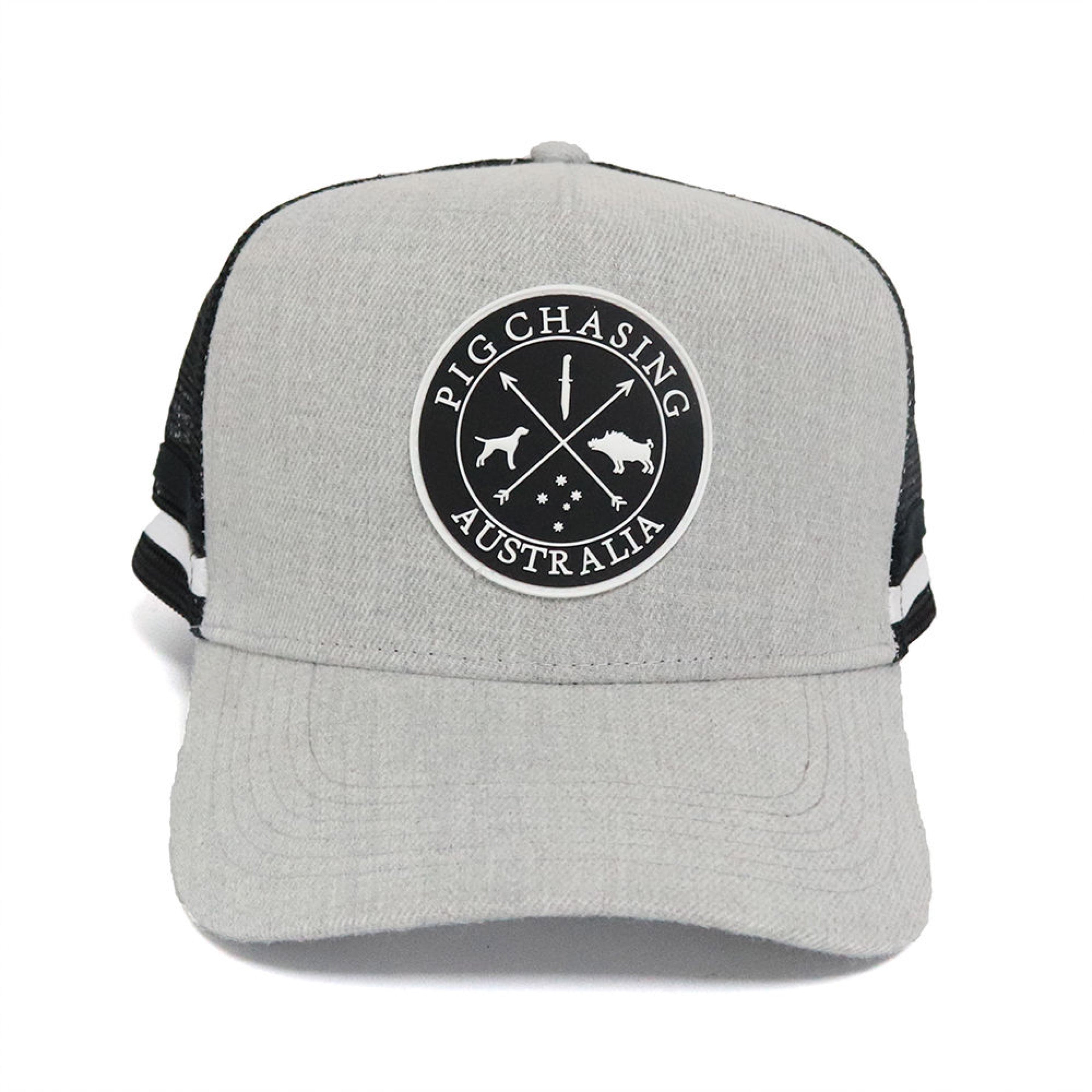 Original Logo Trucker Cap - Grey – Pig Chasing Australia